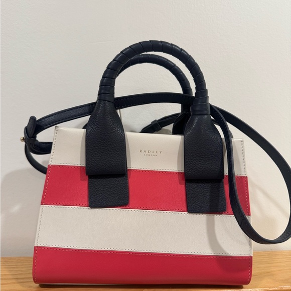 RADLEY LONDON | Bags | Radley London Blue Red And White Satchel | Poshmark